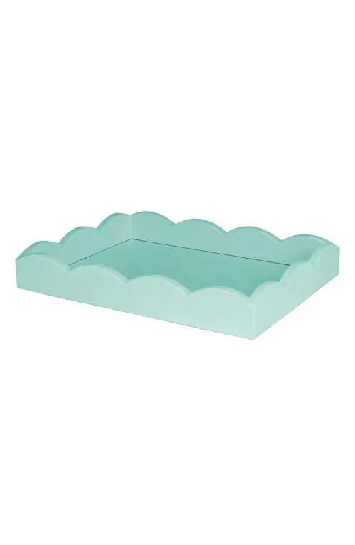ADDISON ROSS LONDON Scalloped Wood Tray - Eau De Nil