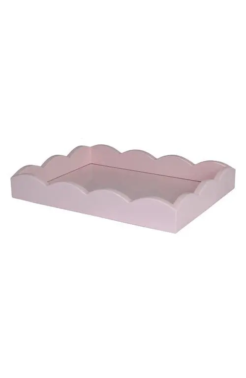 ADDISON ROSS LONDON Scalloped Wood Tray - Pale Pink