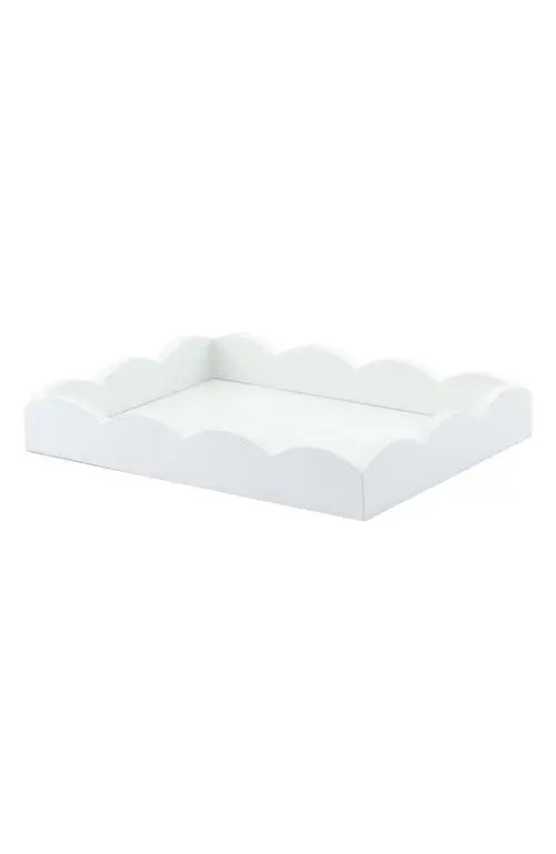 ADDISON ROSS LONDON Scalloped Wood Tray - White