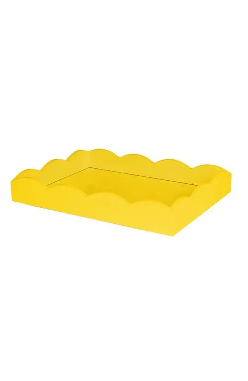 ADDISON ROSS LONDON Scalloped Wood Tray - Yellow