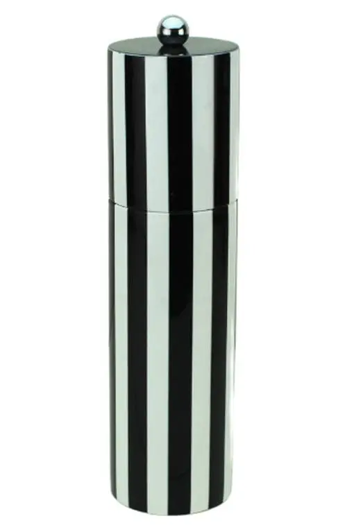 ADDISON ROSS LONDON Stripe Lacquer Wood Mill - Black/white