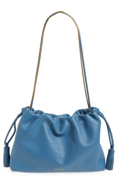 Veronica Beard Stash Leather Shoulder Bag - Lake Blue
