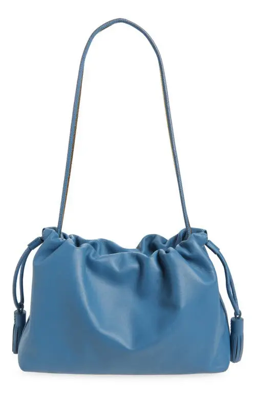 Veronica Beard Stash Leather Shoulder Bag - Lake Blue
