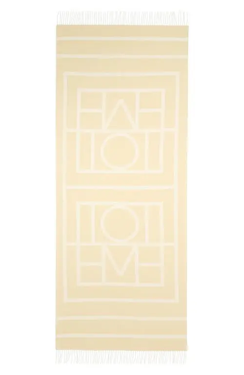 TOTEME Monogram Fringe Scarf - Ecru/ Straw