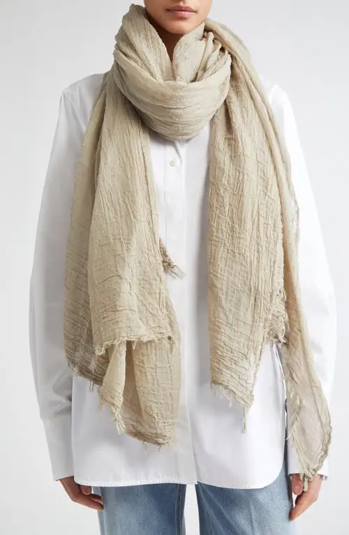 TOTEME Crinkled Gauze Scarf - Desert
