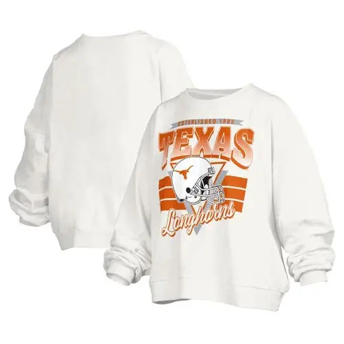 PRESSBOX Texas Longhorns Retro Logo Pullover Sweatshirt