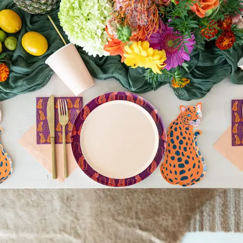 JOLLITY & CO Jungle Animals Jaguar Dessert Plates