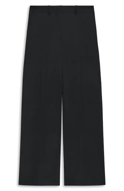 Theory Classic Stretch Cotton Wide Leg Trousers