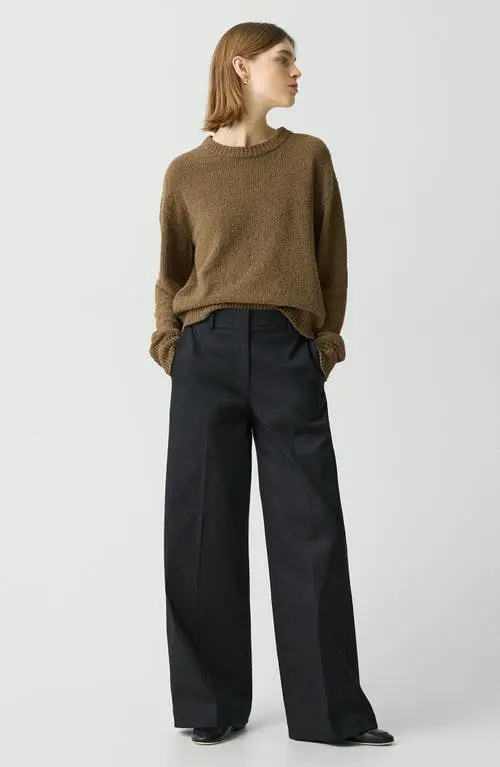 Theory Classic Stretch Cotton Wide Leg Trousers