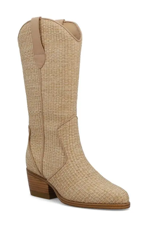 Mia Jenah Woven Cowboy Boot - Natural