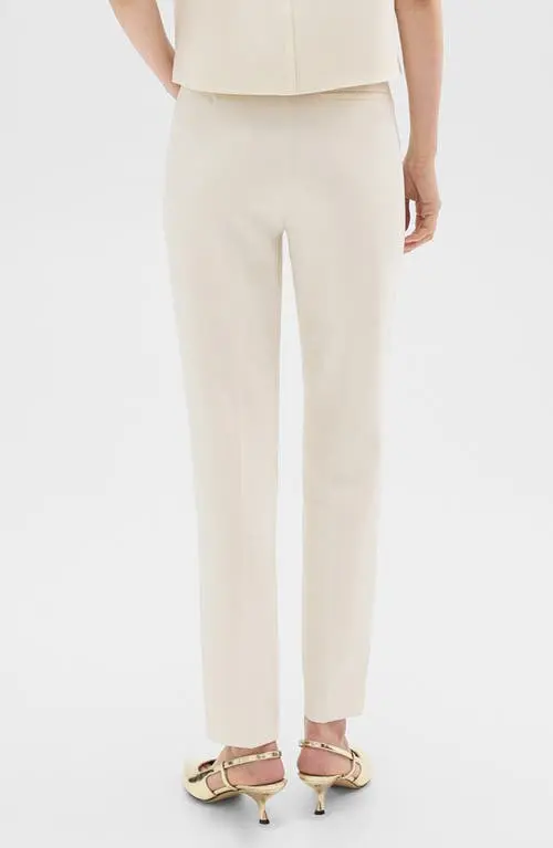 Theory Tailored Slim Fit Trousers - Rice