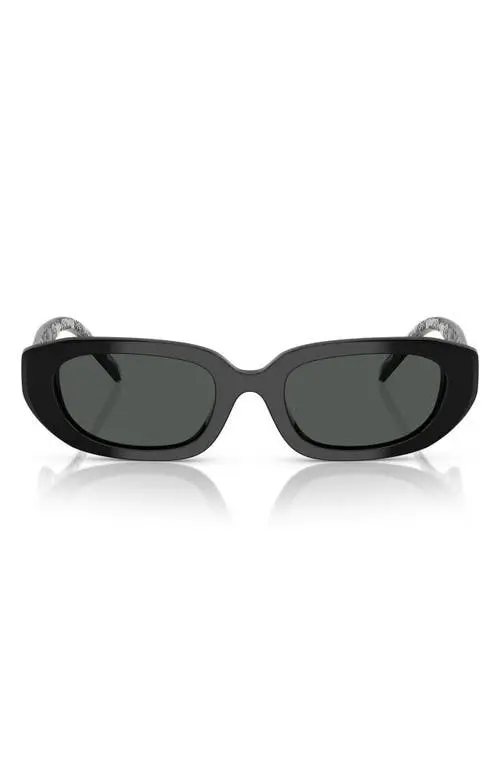 Tory Burch 52mm Irregular Sunglasses - Black / Grey