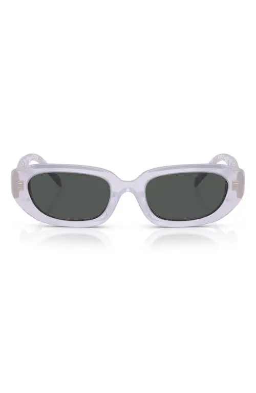 Tory Burch 52mm Irregular Sunglasses - Milky Purple / Grey