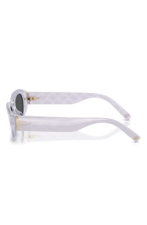 Tory Burch 52mm Irregular Sunglasses - Milky Purple / Grey