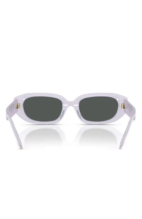 Tory Burch 52mm Irregular Sunglasses - Milky Purple / Grey