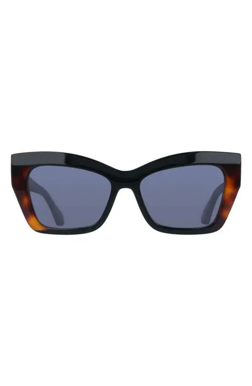 FERRAGAMO 54mm Butterfly Sunglasses - Black/ Tortoise