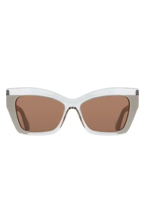 FERRAGAMO 54mm Butterfly Sunglasses - Transparent Beige/ Beige