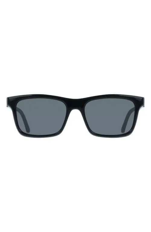 FERRAGAMO 55mm Rectangular Sunglasses - Black