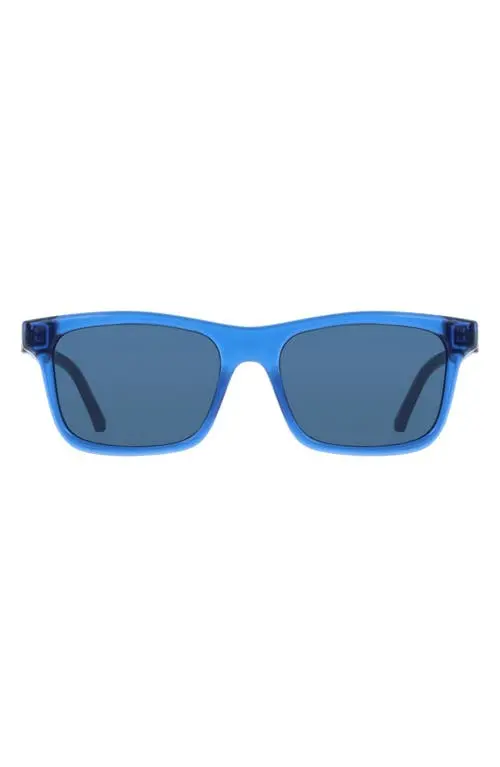 FERRAGAMO 55mm Rectangular Sunglasses - Transparent Dark Blue