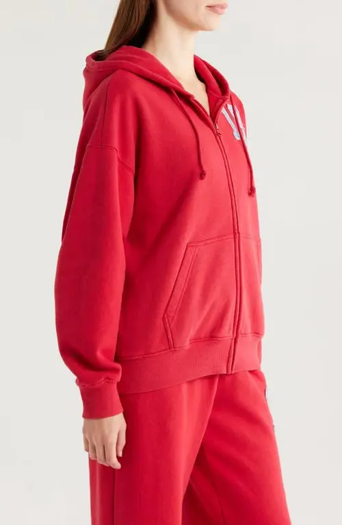 PACSUN Denim Appliqué Zip-up Cotton-blend Hoodie