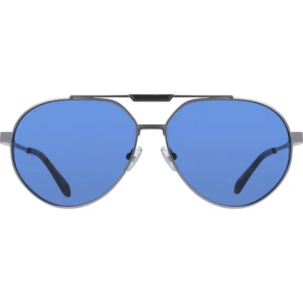 FERRAGAMO 62mm Aviator Sunglasses - Matte Light Ruthenium