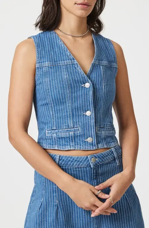 MAVI Pinstriped Denim Vest