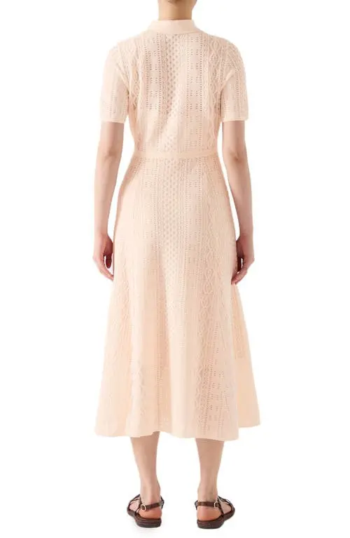 chinese dress ladies LK Bennett White Lace Trimmed Midi Dress UK 8