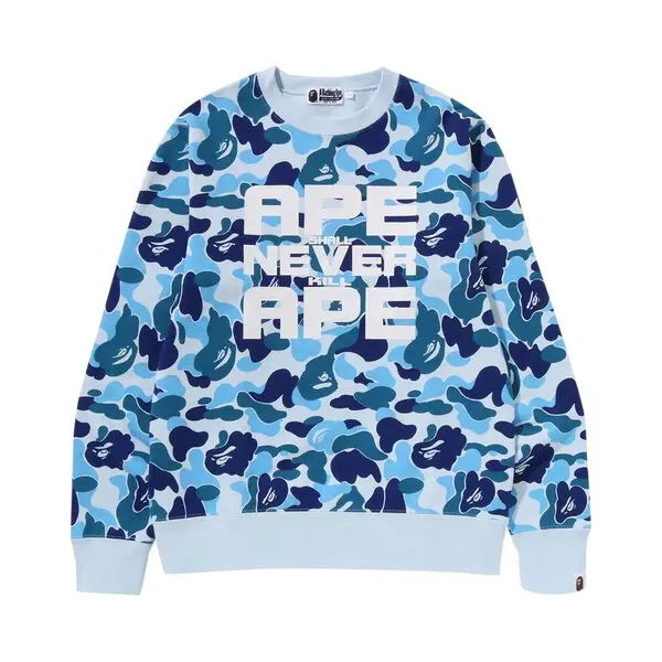 A BATHING APE Abc Camo Asnka Crewneck
