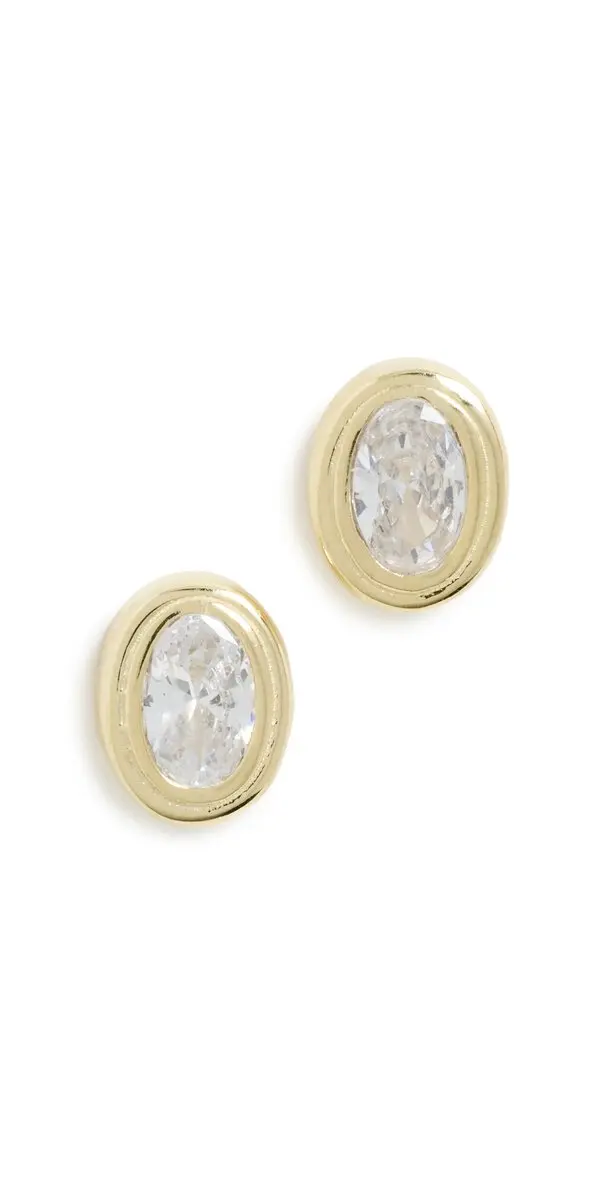 Shashi Reagan Stud Earrings - Gold/diamond