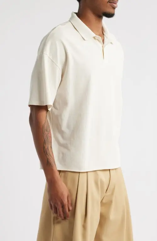 ELWOOD Crop Uniform Polo - Field White