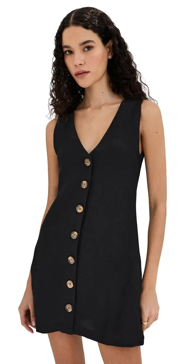 LE BOP Charlotte Vest Mini Dress - Black