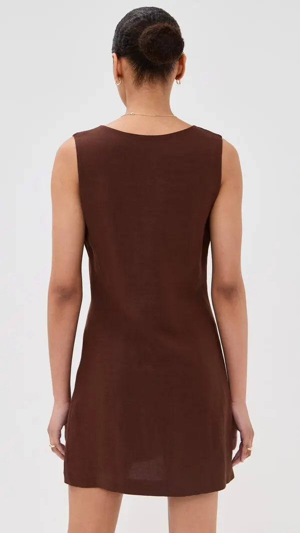 LE BOP Charlotte Vest Mini Dress - Chocolate
