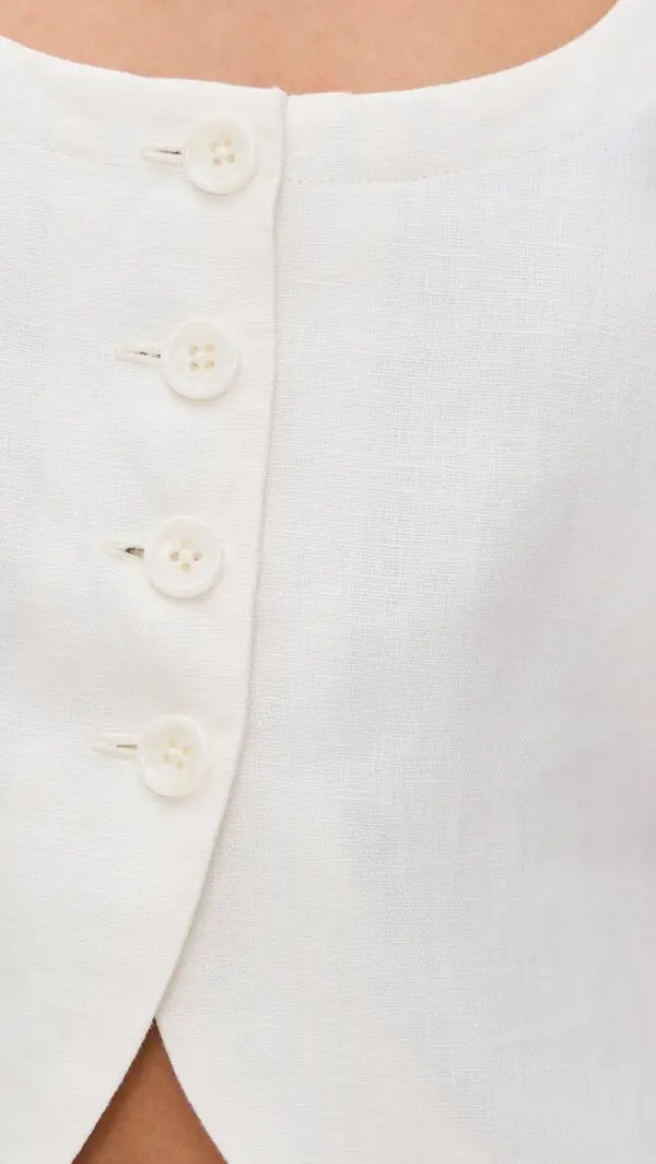 Faithfull The Brand Audrey Linen Vest