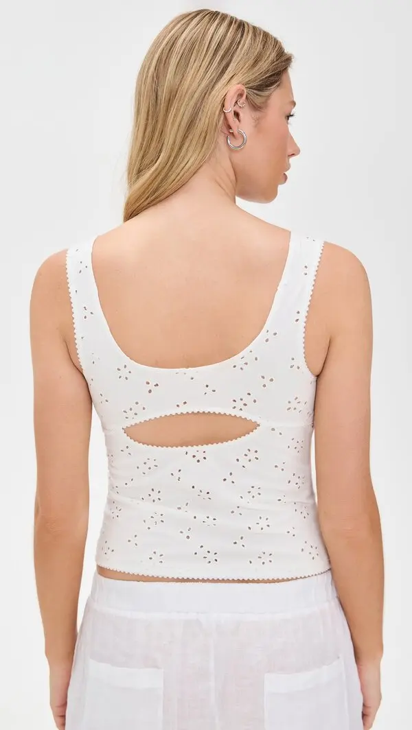 Free People Full Bloom Eyelet Cami - Ivory