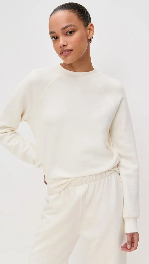 Eterne Shrunken Raglan Sweatshirt - Cream