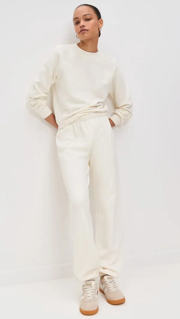 Eterne Shrunken Raglan Sweatshirt - Cream