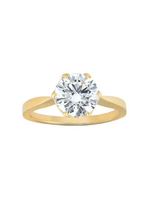 BLISS DIAMOND 14k Gold 2 Ct Lab Grown Diamond Solitaire Ring - 14k Yellow Gold