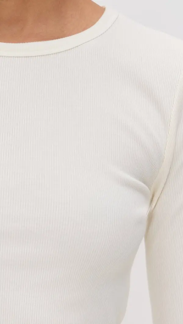 Eterne Long Sleeve Fitted Top - Cream