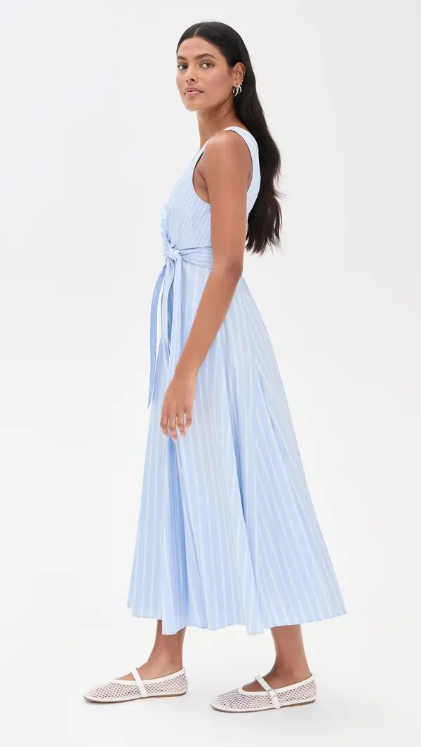 La Ligne Gabrielle Striped Dress In Light Blue/White - 40% Off |  Editorialist