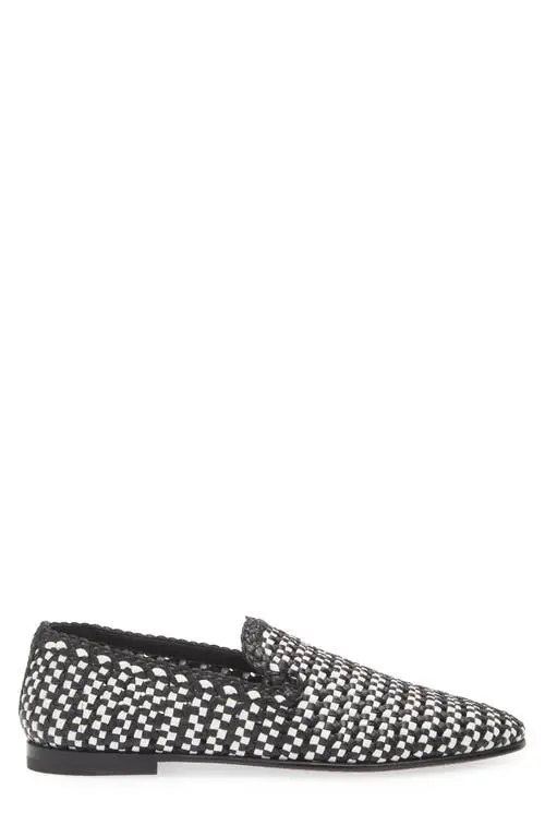 Dolce & Gabbana Woven Leather Slipper Loafer