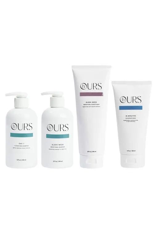 HOURS HAIRCARE Weekly Routine For Sleek + Shiny Hair Set - None
