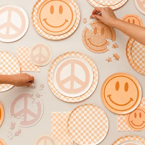 JOLLITY & CO Peace & Love Smile Dessert Plates