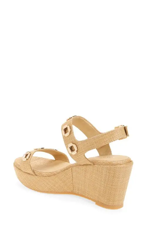 KOKO + PALENKI Echo Slingback Espadrille Platform Wedge Sandal - Raffia