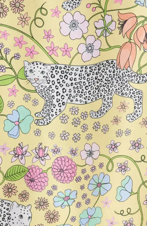 KAREN MABON Snow Leopard Satin Short Pajamas