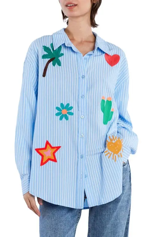 BILLY T Bali Embroidered Button-up Shirt
