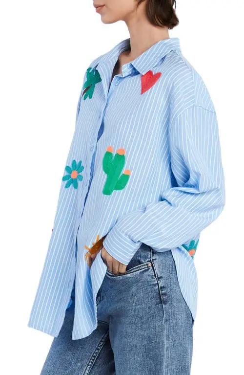 BILLY T Bali Embroidered Button-up Shirt