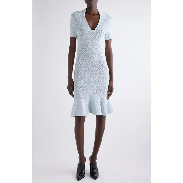 Givenchy Monogram 72 Jacquard Knit Polo Dress