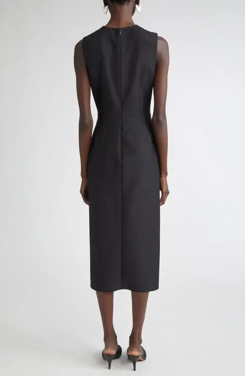 Alexander Mcqueen Twisted Drape Sleeveless Sheath Dress In Black - 80% Off  | Editorialist