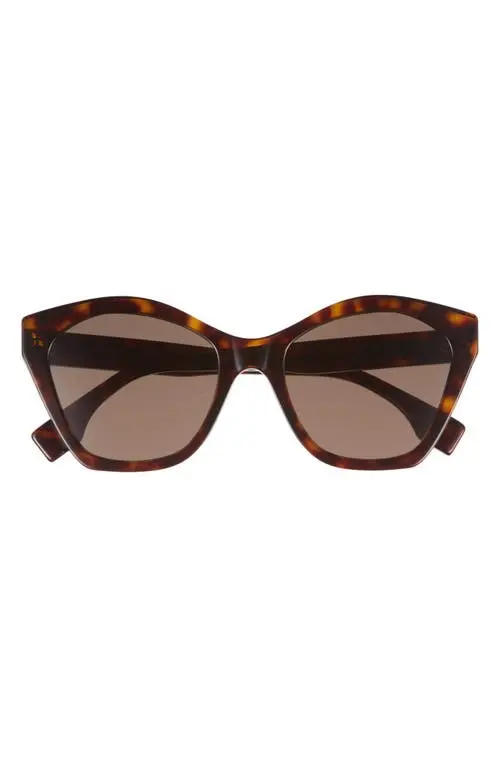 Fendi 52mm Square Sunglasses - Dark Havana / Brown