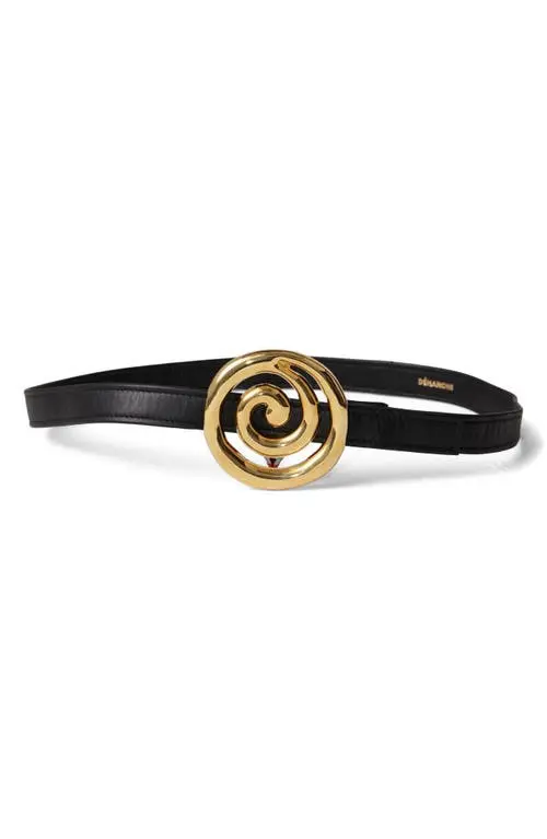DEHANCHE Koru Leather Belt - Black/gold